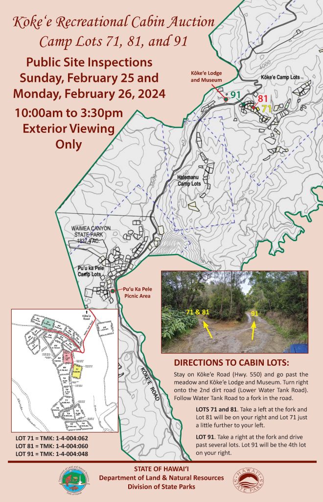 Division of State Parks | Waimea Canyon and Kōke’e State Parks Cabin ...