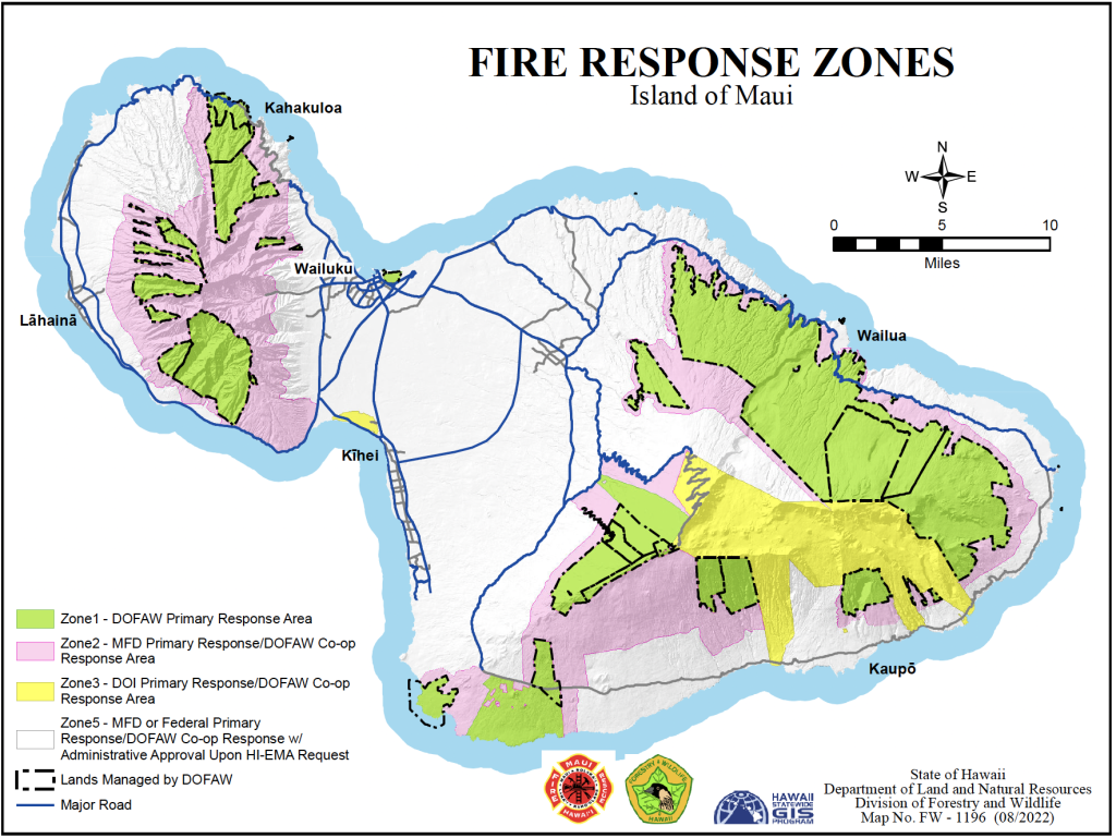 Division of Forestry and Wildlife: Forestry Program | Fire Response Maps